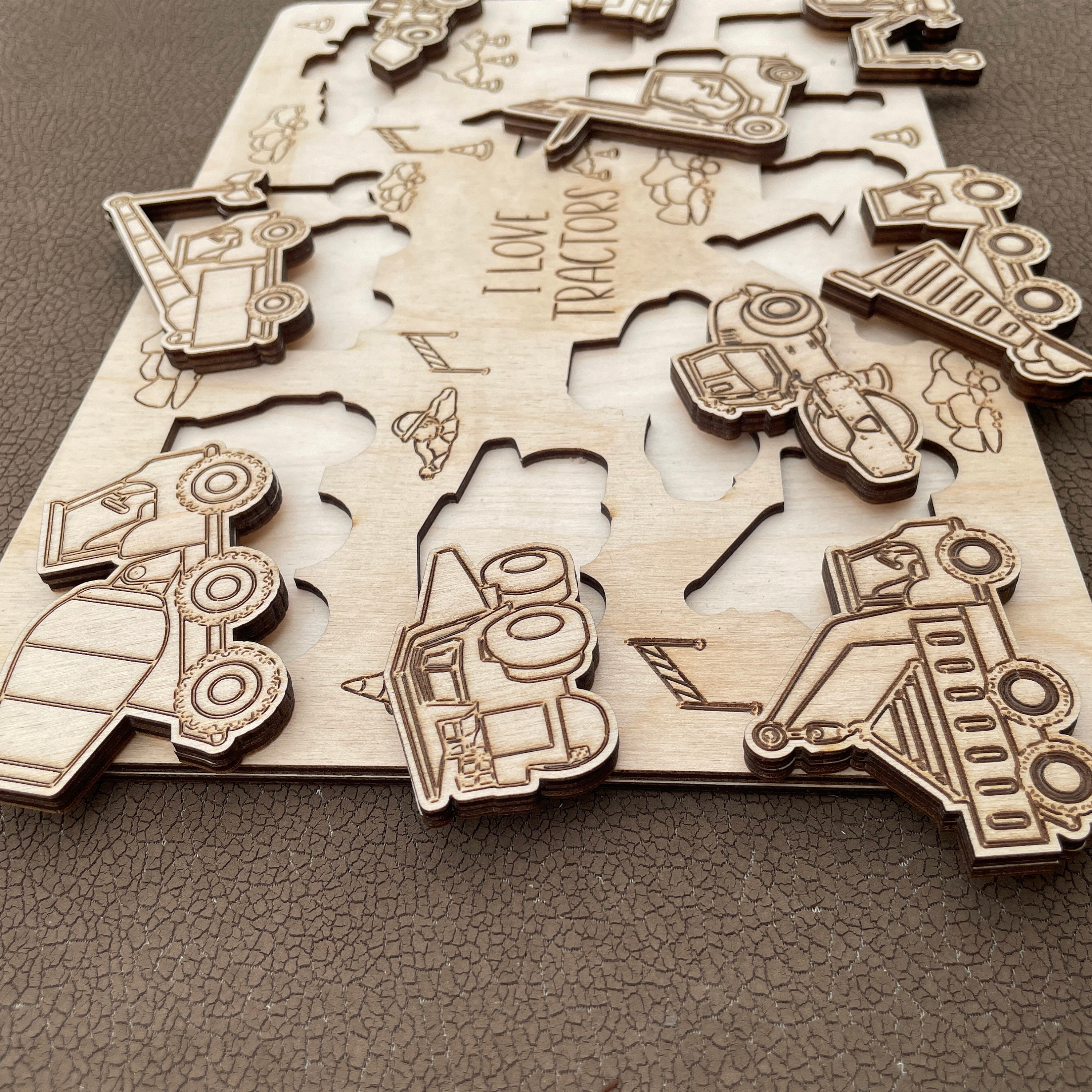 Construction Puzzle Laser Cut File - Etsy UK