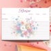 Floral Digital Recipe Card - Etsy