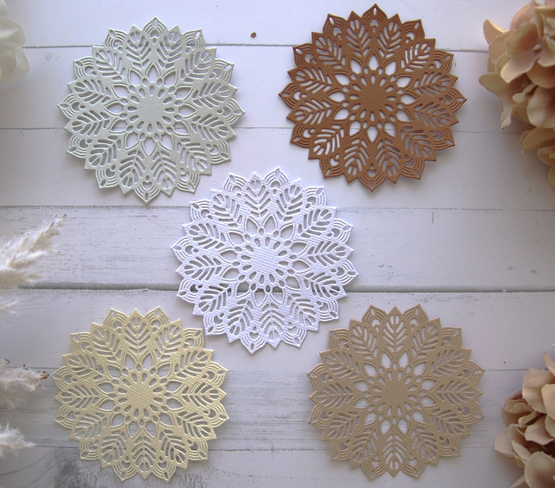 Doily #16 | Die Cuts | 8cm X 8cm | 4 Pcs | Scrapbooking - Etsy
