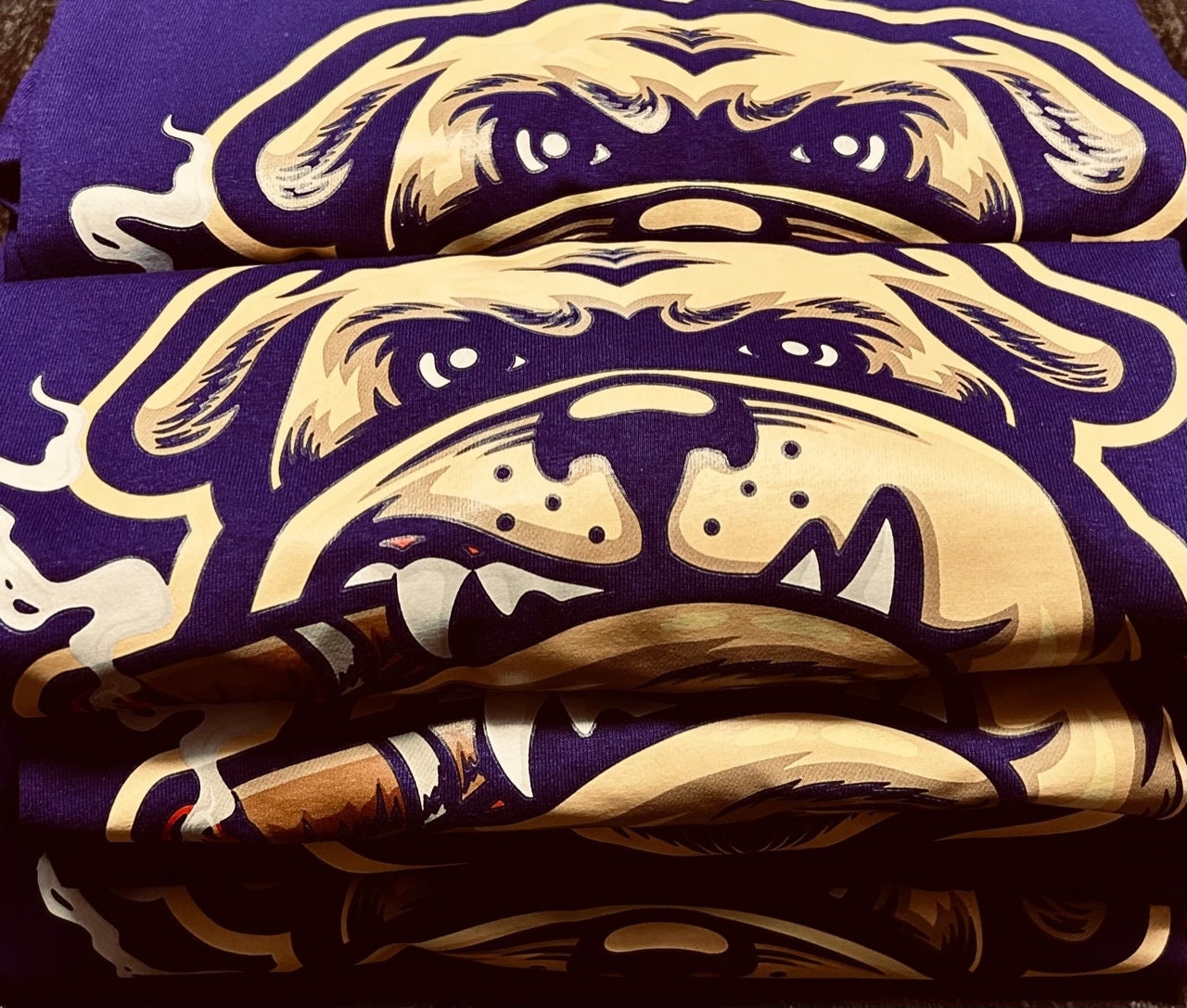 Smoking Bulldog T-shirt - Etsy