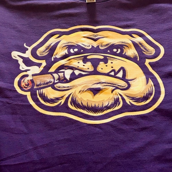 Bulldog Smoking Cigar - Etsy
