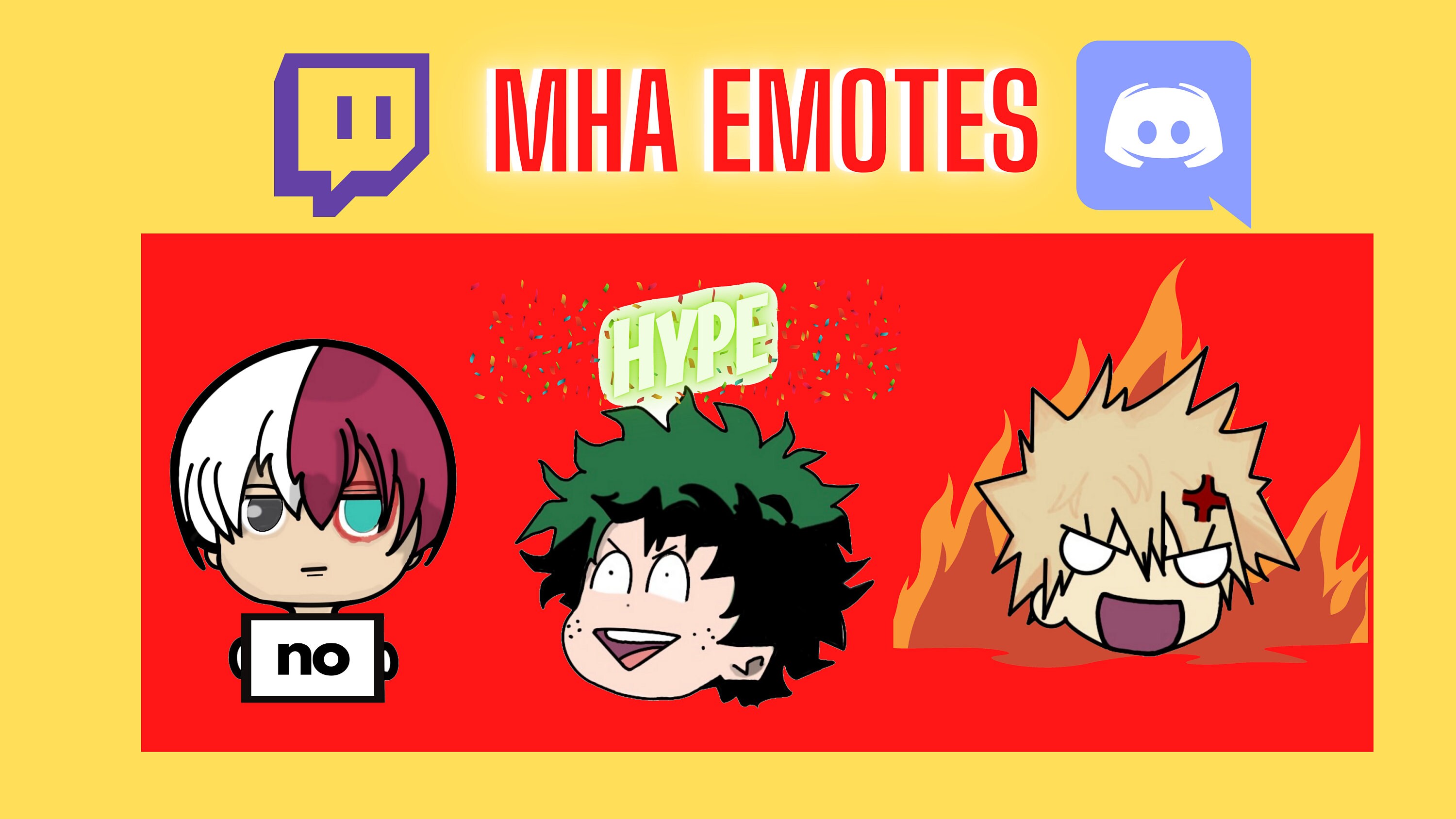 3x Twitch Emotes My Hero Academia | Etsy