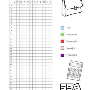 How Was Work Tracker - PRINTABLE Journal Page - Yearly Page - Etsy