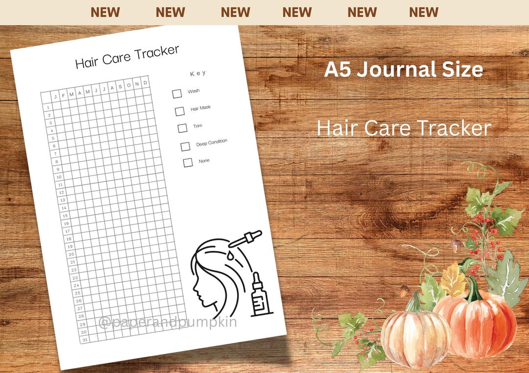 Hair Care Tracker - PRINTABLE Journal Page - Beauty Routine - Hair Wash ...
