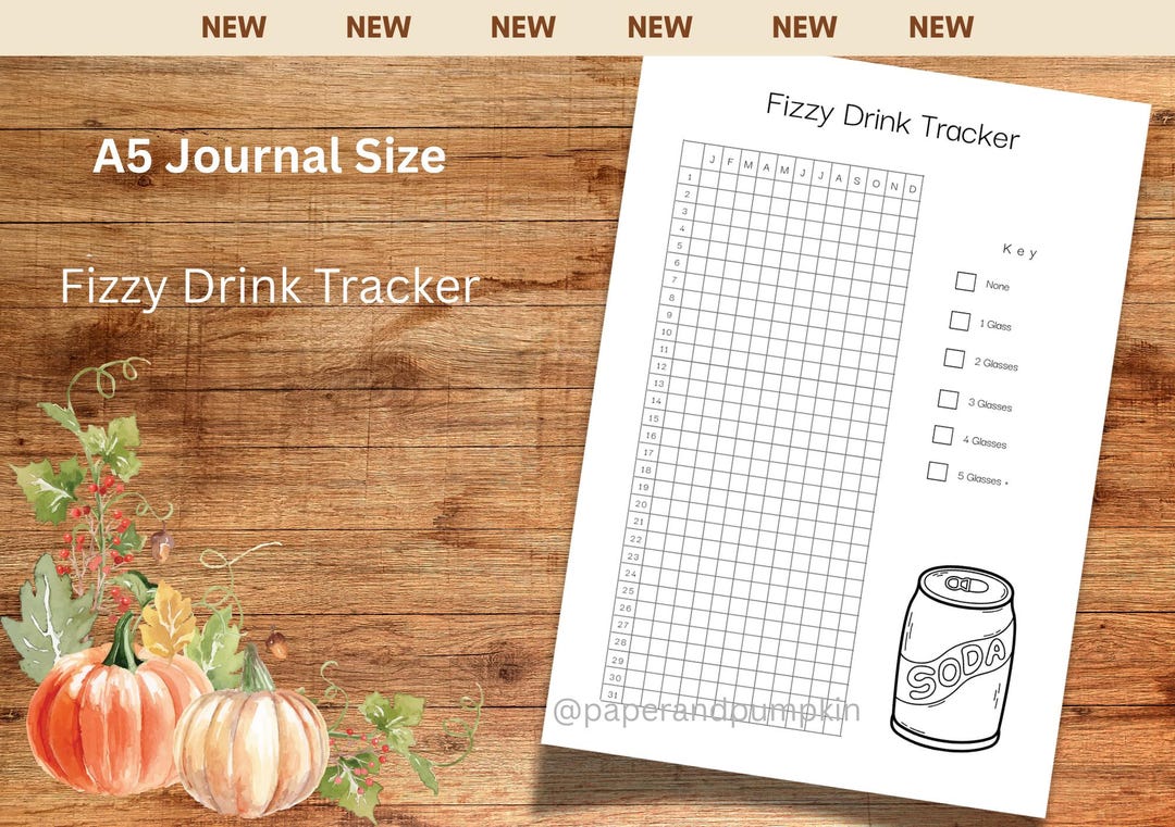 Fizzy Drink Tracker - PRINTABLE Journal Page - Health Tracker ...