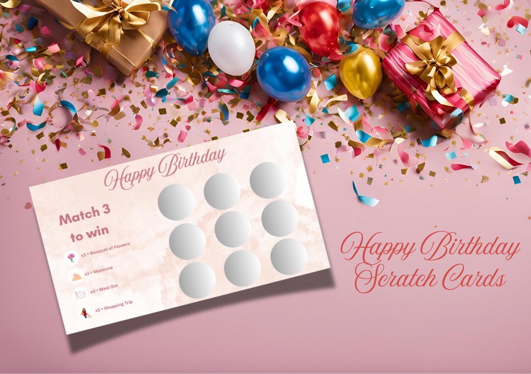 Novelty Birthday Scratch Card: Fun Surprise Gift - Etsy