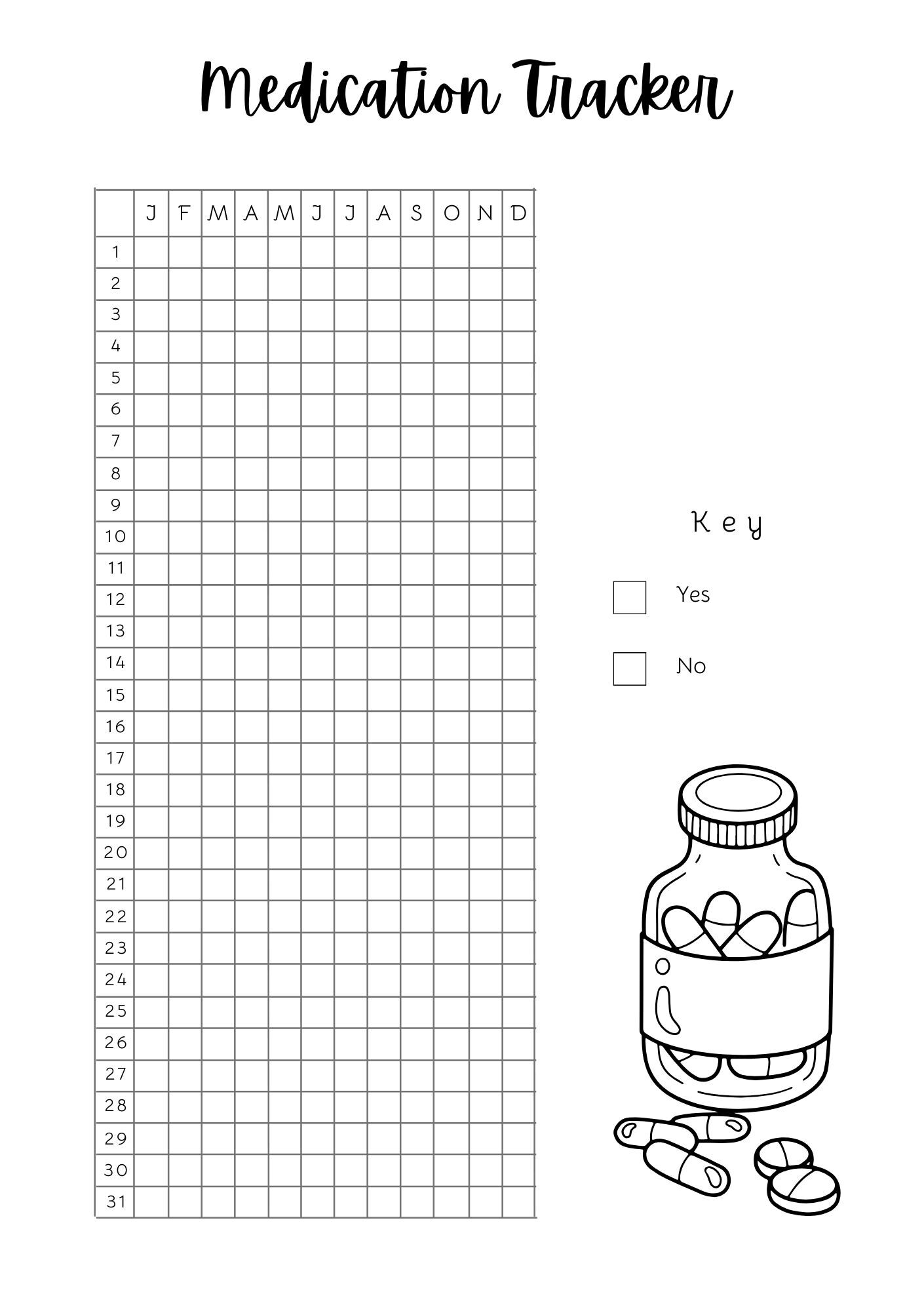Medication Tracker - PRINTABLE Journal Page - Medication Tracker ...