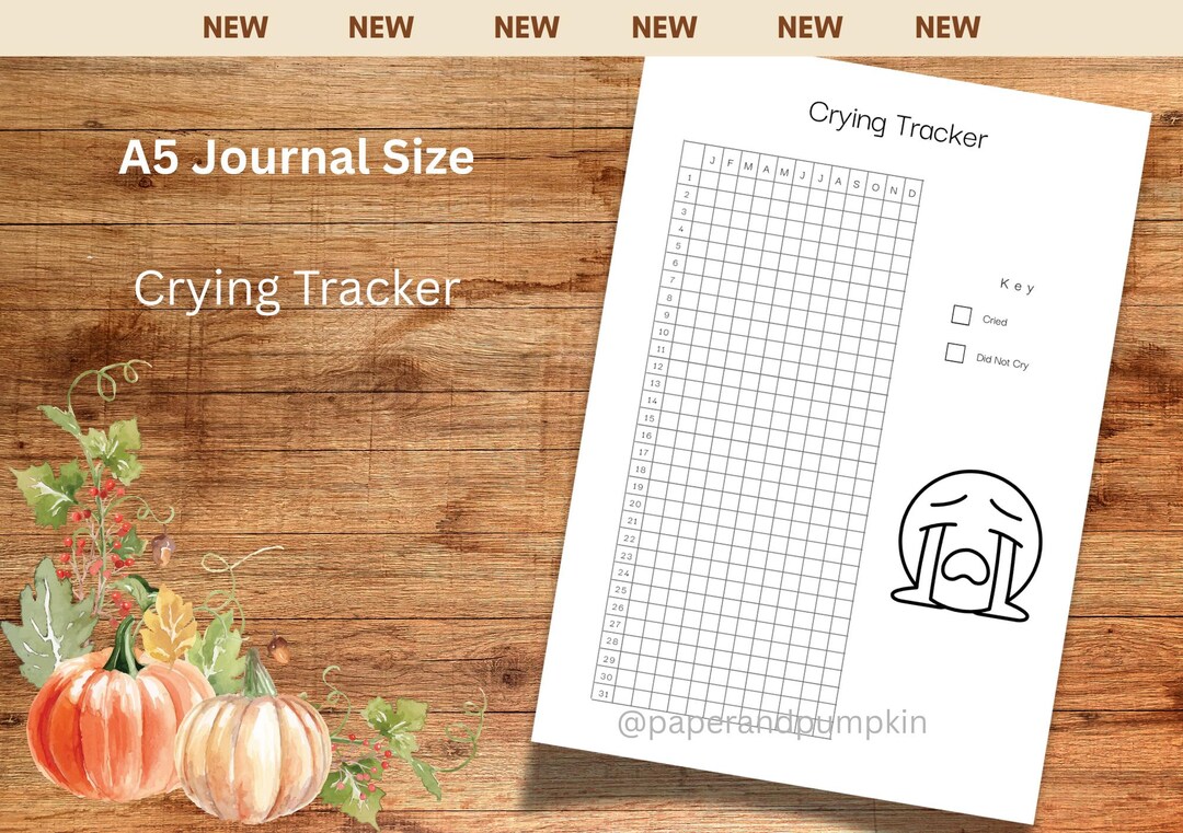 Crying Tracker - PRINTABLE Journal Page - Planner Page - Crying Log ...
