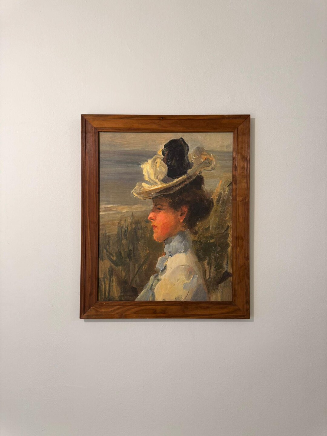 Large Portrait, Vintage Antique Wood Carved Frames , Wall Art , Oil ...