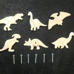 Wooden Dinosaur Drawer Knobs Cabinet Handles Vanity Pulls - Etsy