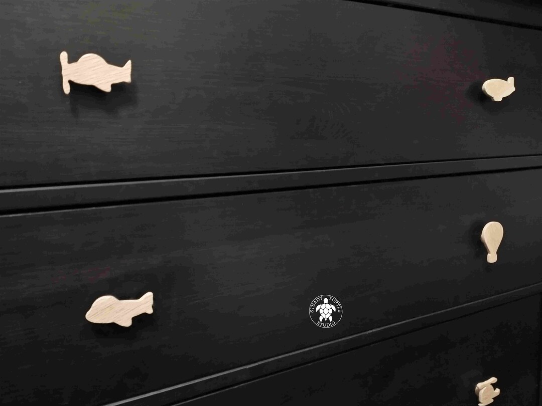 Wood Airplane Jet Hot Air Balloon Themed Drawer Knobs, Cabinet Handles ...
