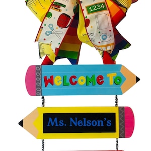 Teacher Door Hanger,back to School, Welcome to My Classroom, School ...