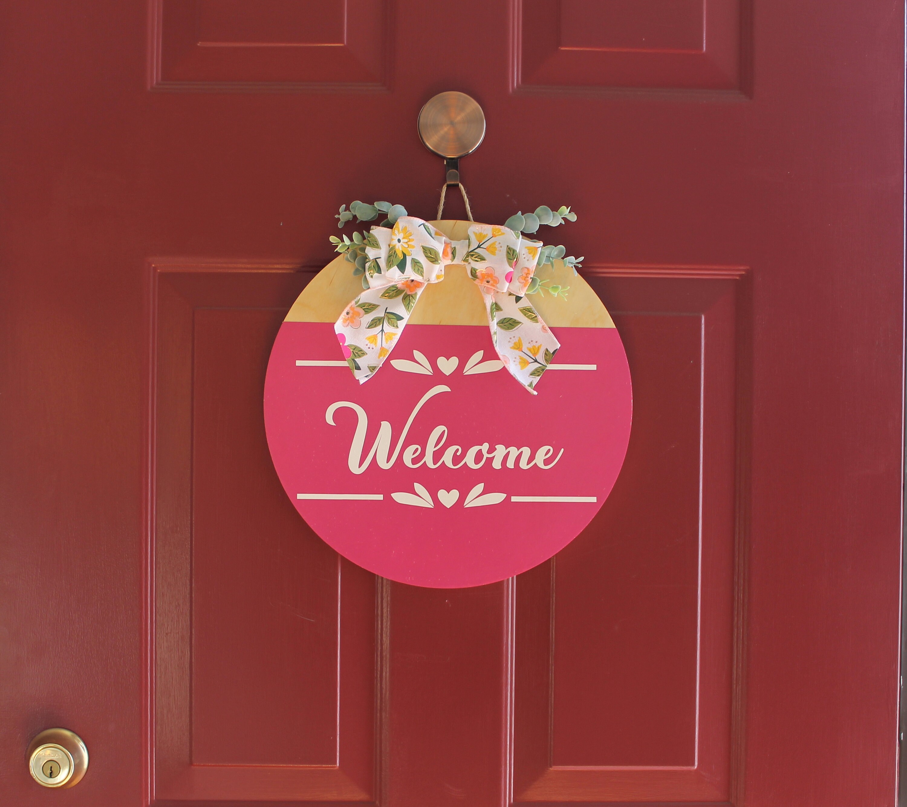 Round Welcome Sign | Etsy