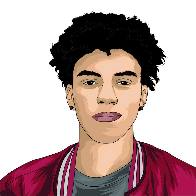 Cartoon Portrait Custom Cartoon Portraitvector Portrait - Etsy