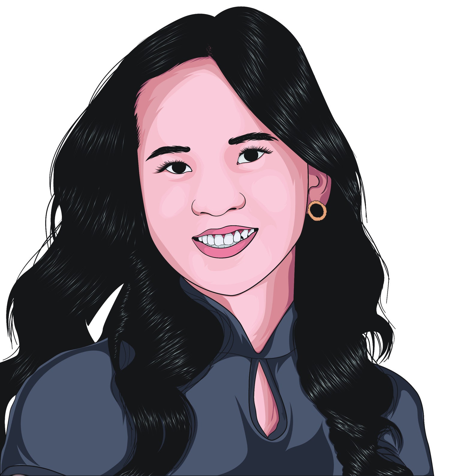 Cartoon Portrait Custom Cartoon Portraitvector Portrait - Etsy