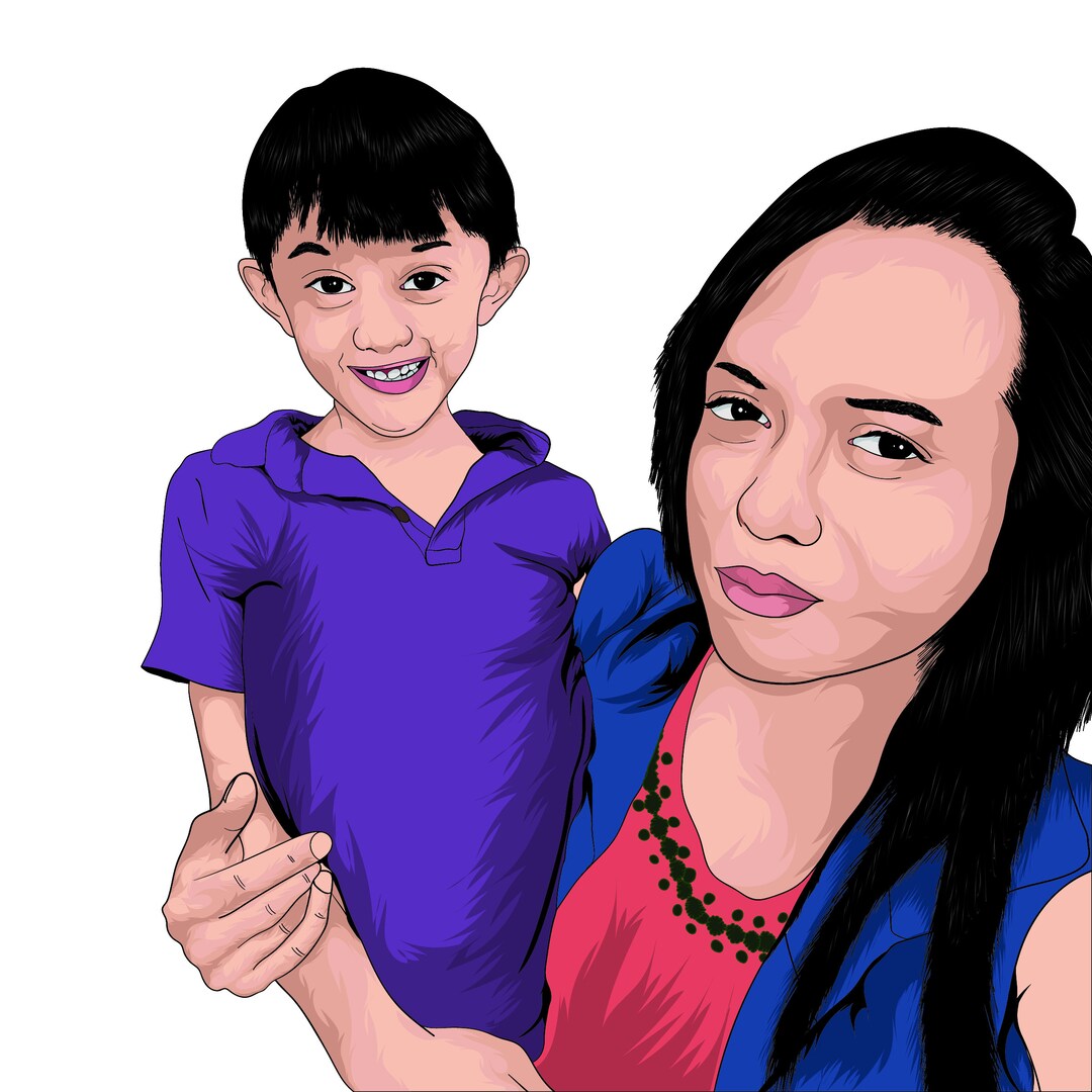 Cartoon Portrait Custom Cartoon Portraitvector Portrait - Etsy