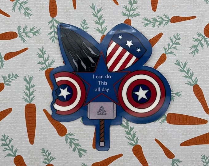 Captain America Shield Sticker | Marvel Super Hero Sticker Decal Gift ...