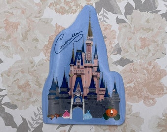 Pastel Colored Cinderella Castle Sticker - Etsy