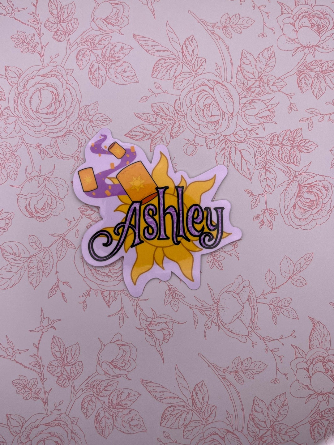 Tangled Custom Name Sticker - Etsy
