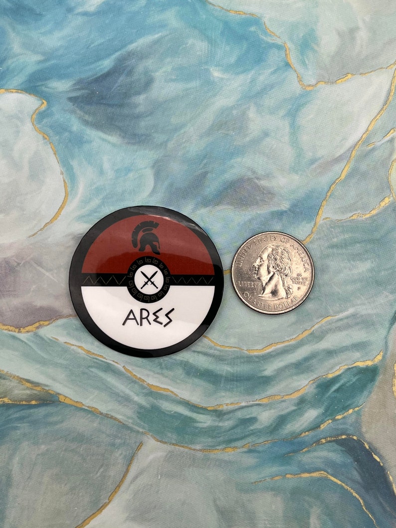 Ares Pokeball Sticker - Etsy