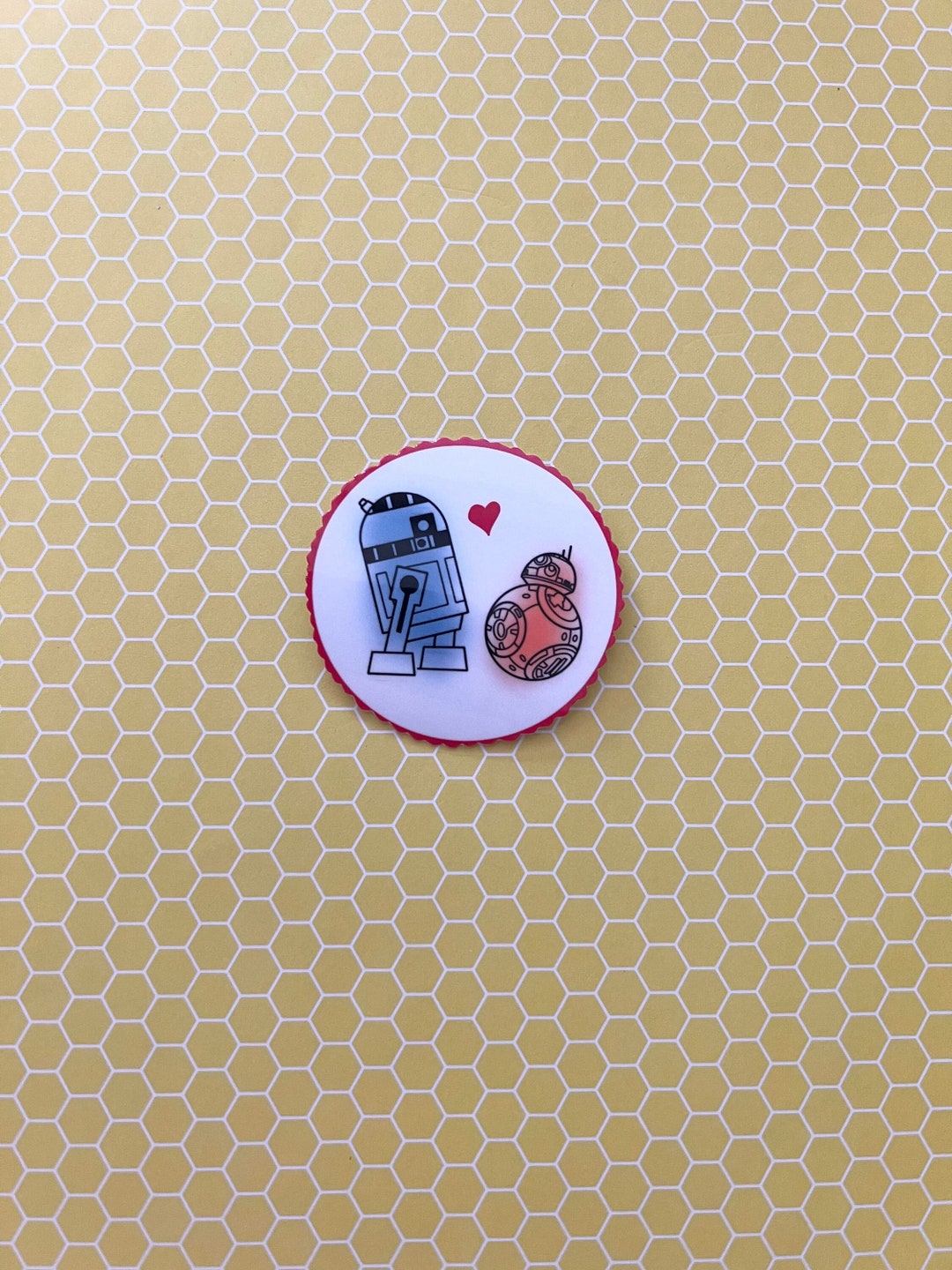 R2D2 and BB8 Heart Sticker - Etsy
