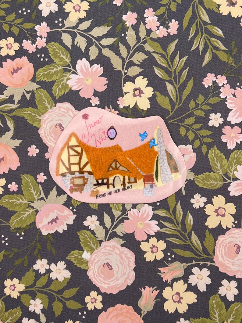 Snow White Cottage Sticker - Etsy