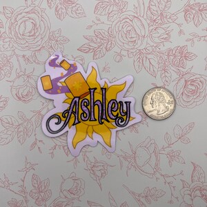 Tangled Custom Name Sticker - Etsy