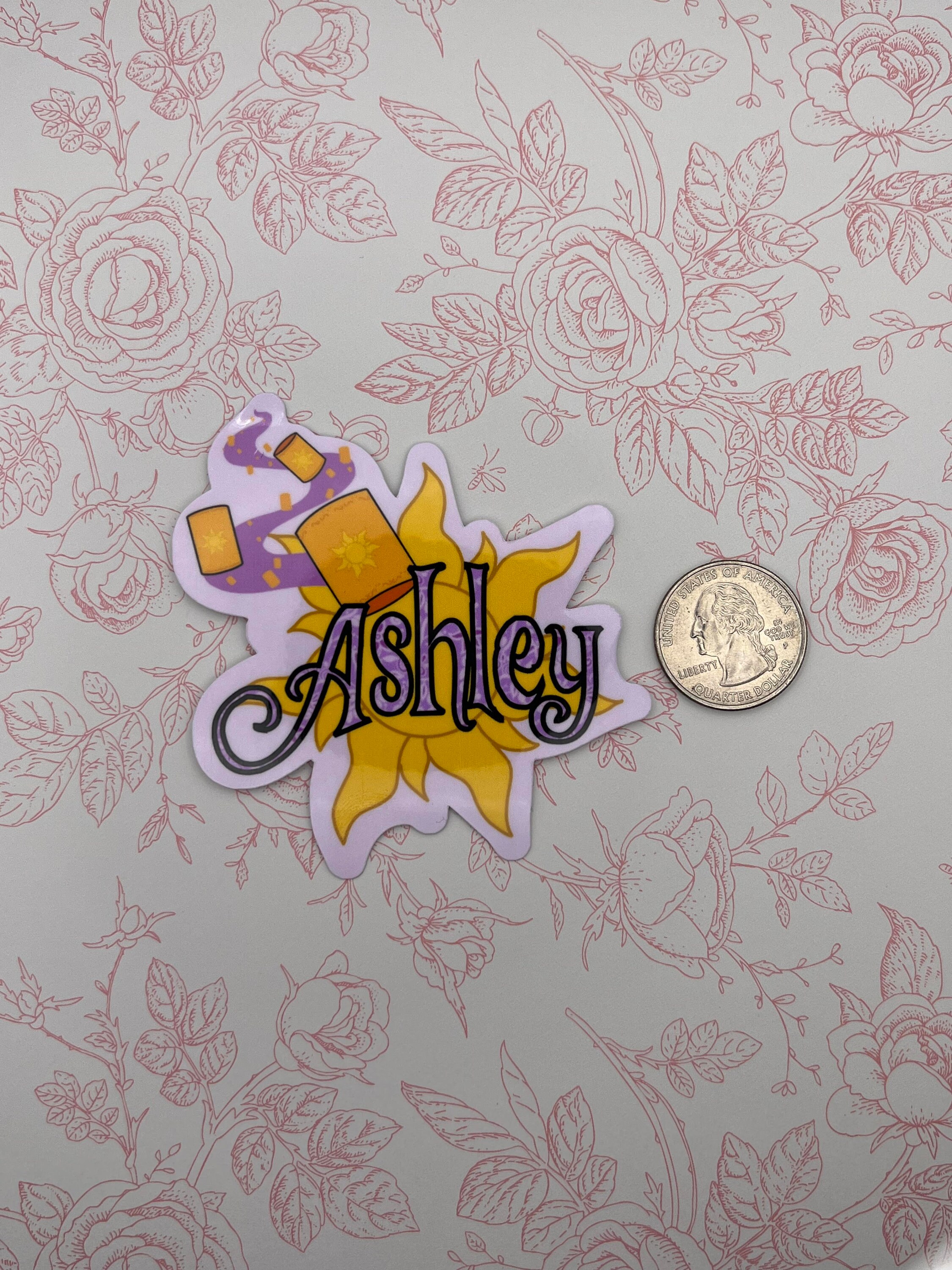 Tangled Custom Name Sticker - Etsy