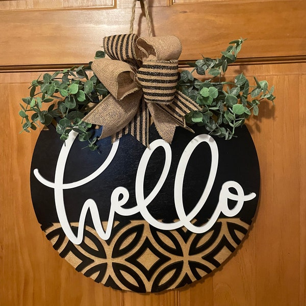 Hello Wreath - Etsy