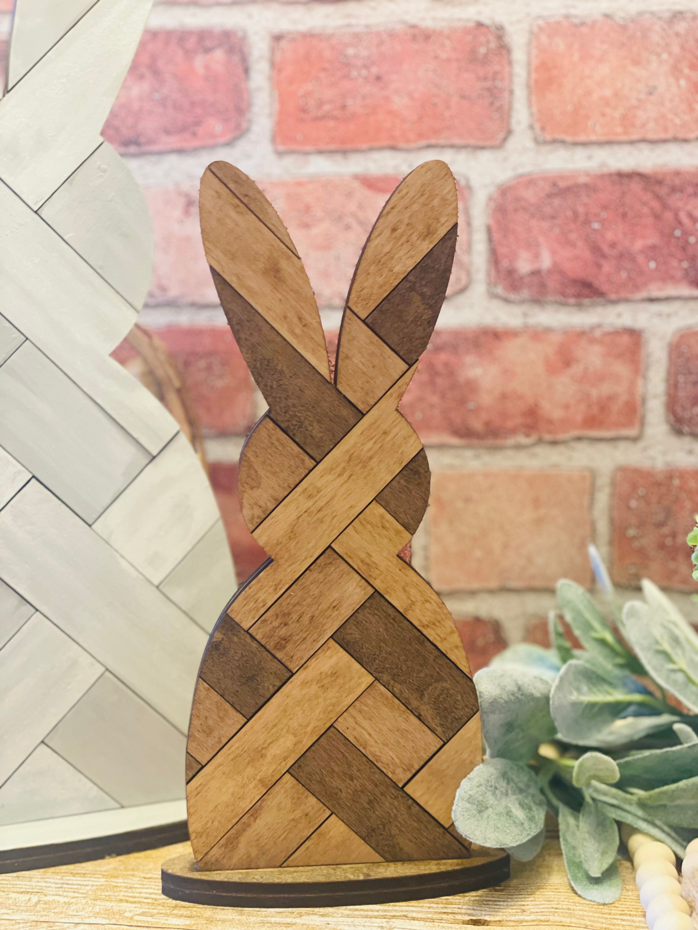 Pallet Wood Painted Bunny Shelf Sitter | Easter Shelf Sitter ...
