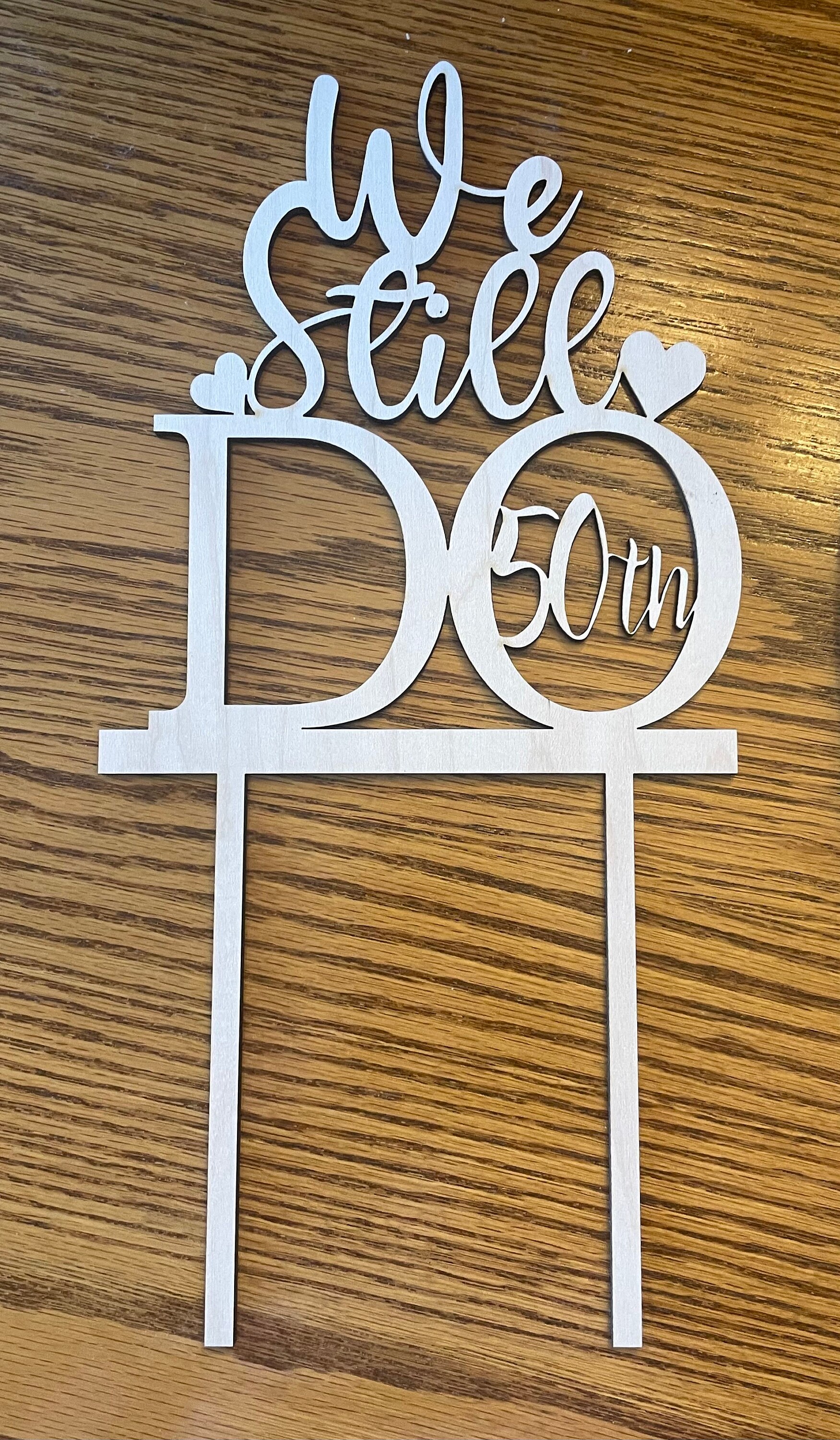 50th Wedding Anniversary Cake Topper - Etsy