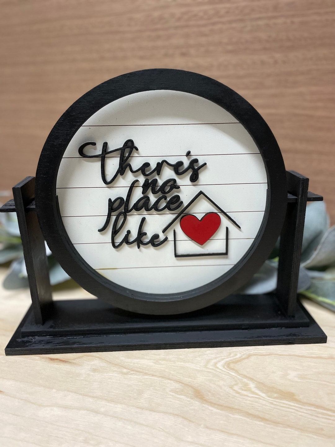 Round Tabletop Sign -interchangeable Tabletop Sign - Personalized Decor ...