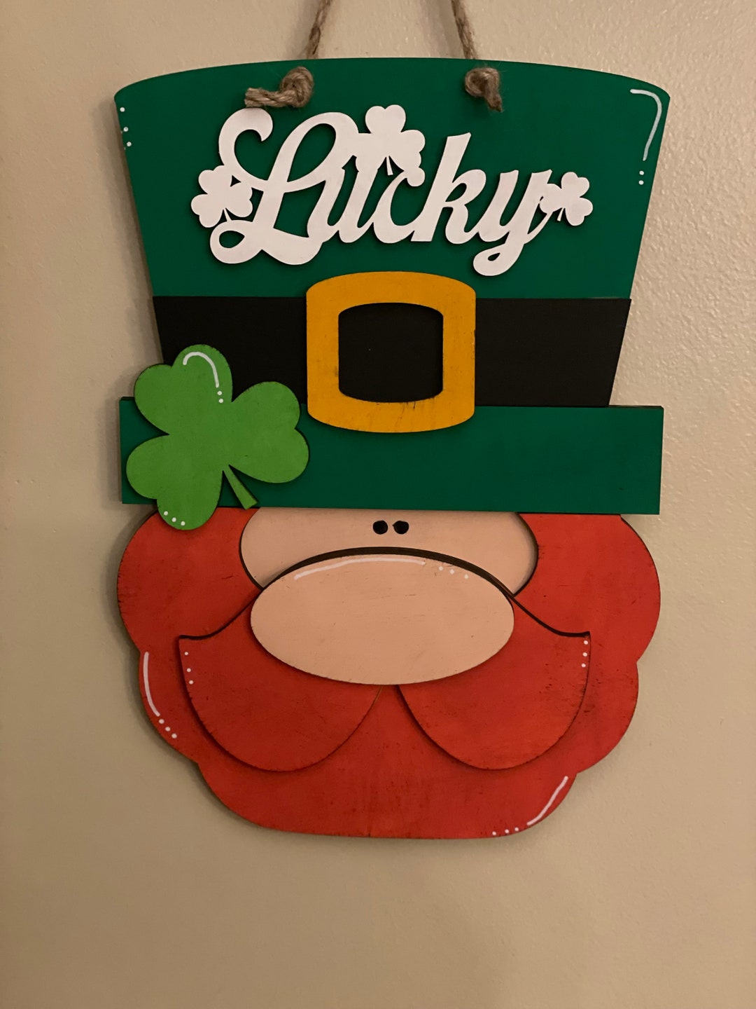 St. Patrick's Day Door Hanger | Welcome Door Hanger | Leprechaun Front ...