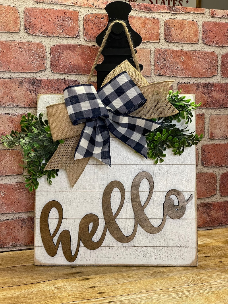 Square Farmhouse Door Hanger | Farmhouse Decor| | Front Door Decor ...