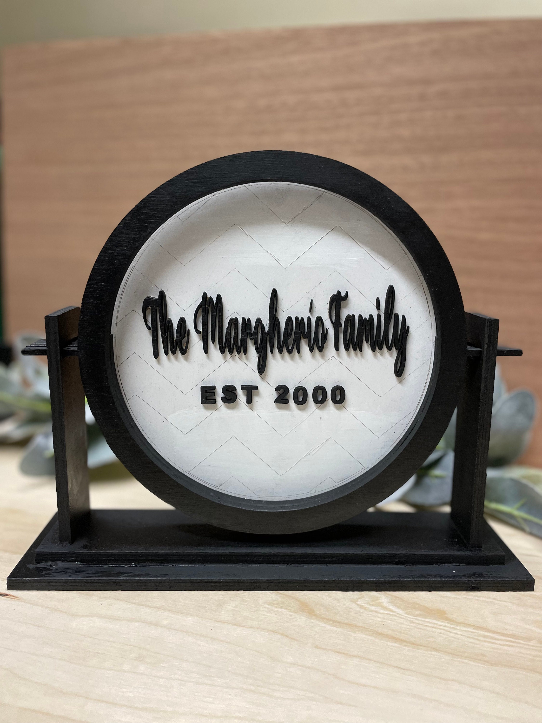 Round Tabletop Sign interchangeable Tabletop Sign - Etsy