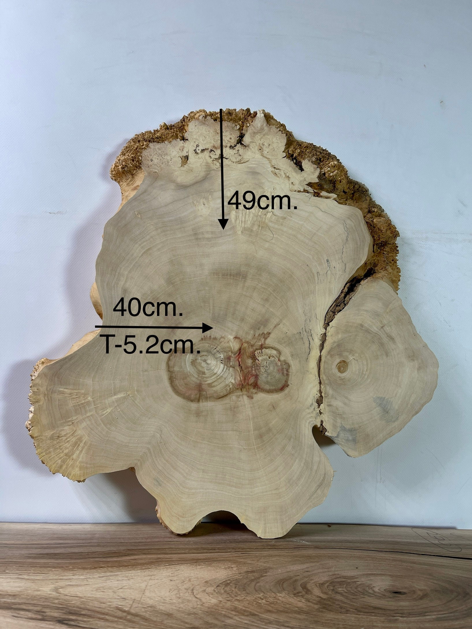 Burl Maple Slice for Coffee Table 19.3x15.7x2in" - Dry Slab for ...