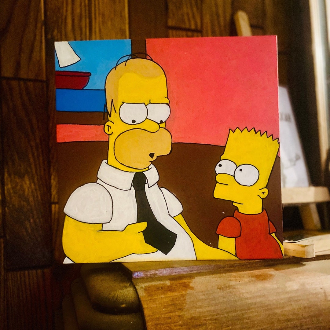 Custom Simpson's Painting: 8x8 Season 1-11 Scene - Etsy