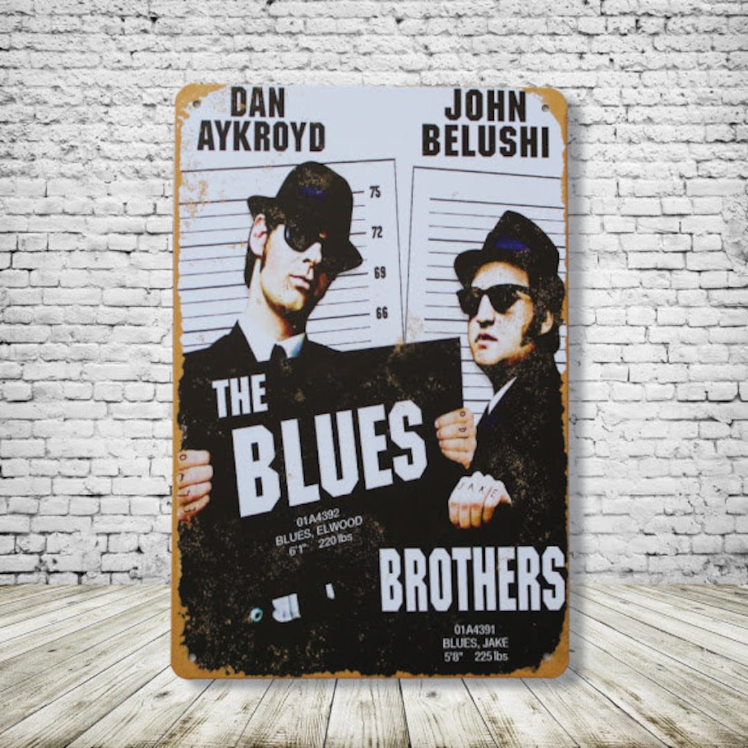 The Blues Brothers Antique Style Collectible Tin Sign Metal - Etsy