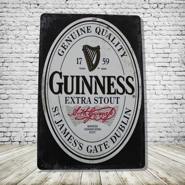 Antique Guinness Sign - Etsy