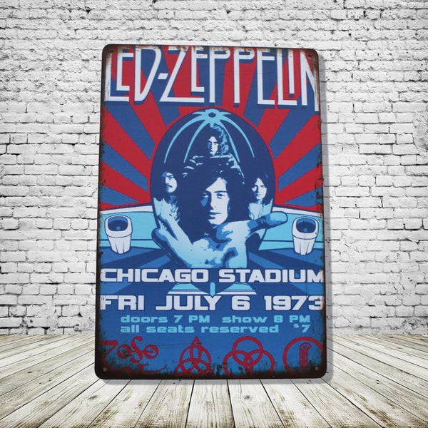 Led Zeppelin Tin Sign - Etsy