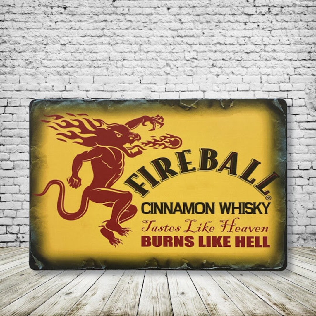 Fireball Cinnamon Whiskey Vintage Style Antique Collectible - Etsy