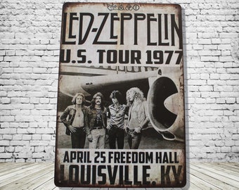 Led Zeppelin Tin Sign - Etsy