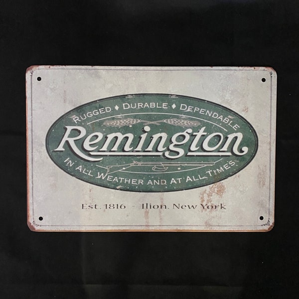 Remington Tin Signs - Etsy
