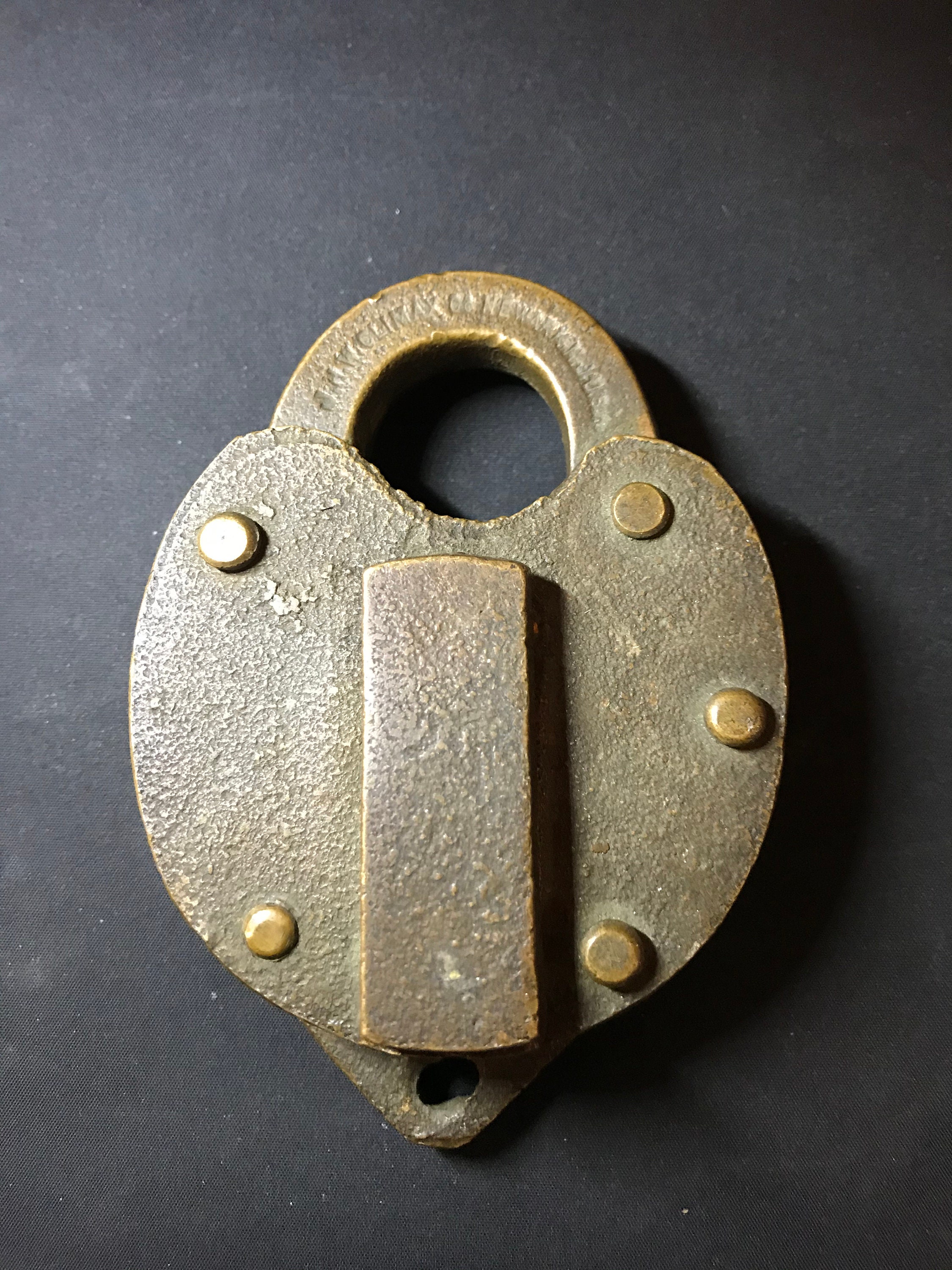 J. H. W. Climax Co Newark Brass Lock With Key - Etsy