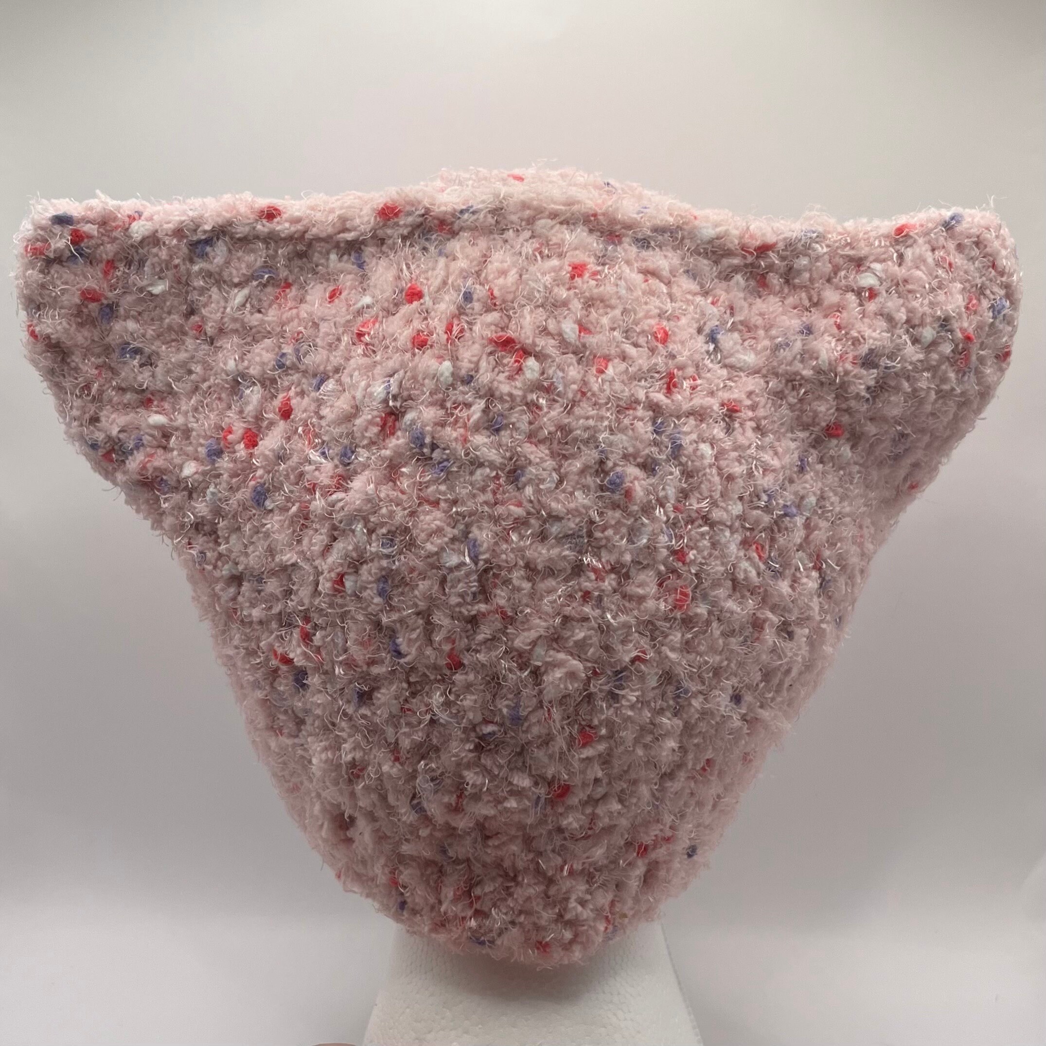 Strawberry Funfetti Cat Hat | Crochet Fuzzy Cat Hat - Etsy