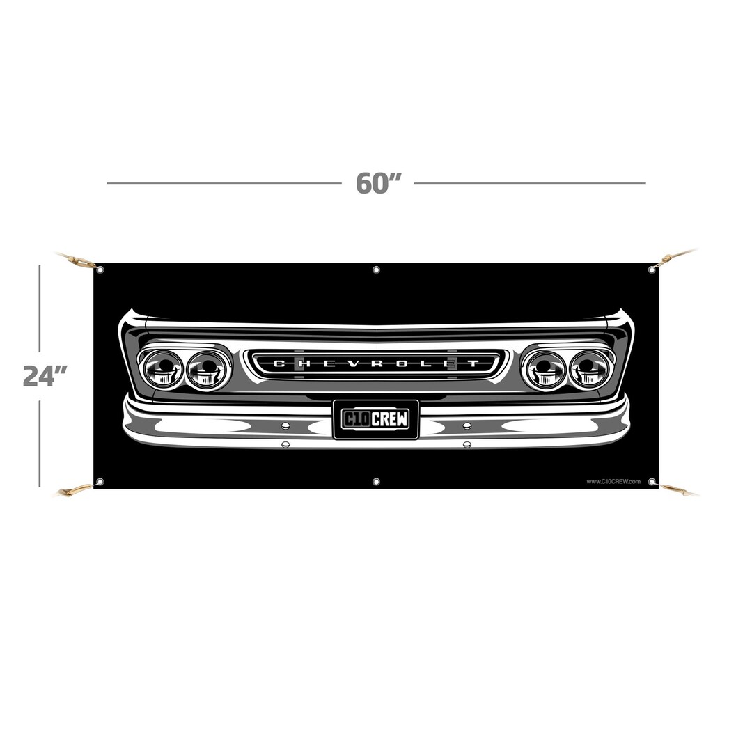 1961 C10 Truck – STRONG Quality Banner – Chevrolet Sign Silverado Auto ...