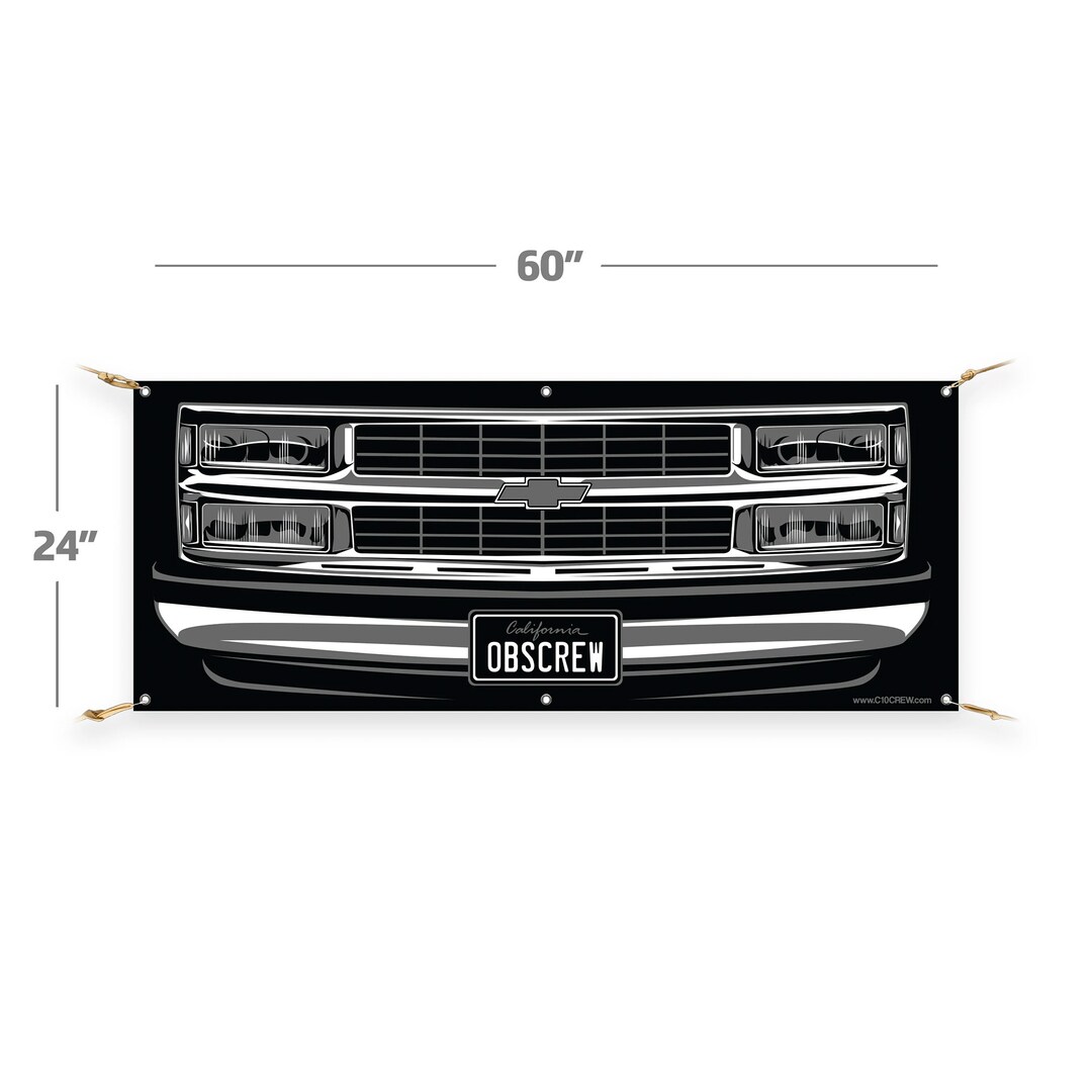1994-1998 OBS Truck – STRONG Quality Banner – Chevrolet Sign C10 Auto ...