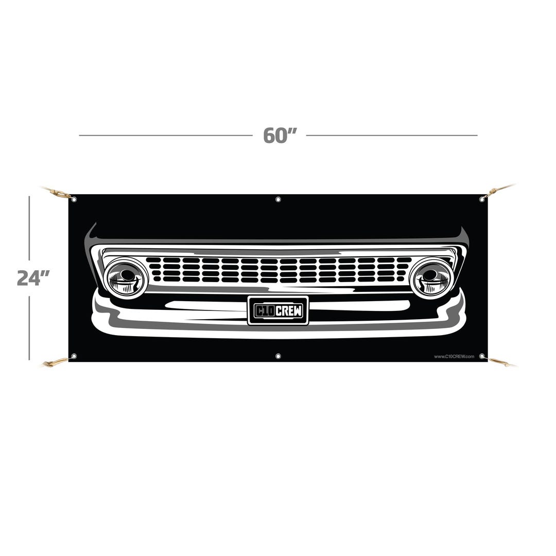 1963 C10 Truck – STRONG Quality Banner – Chevrolet Sign Silverado Auto ...