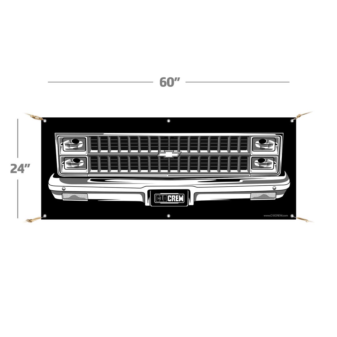 1981 C10 Truck (double Lights)– STRONG Quality Banner – Chevrolet Sign ...