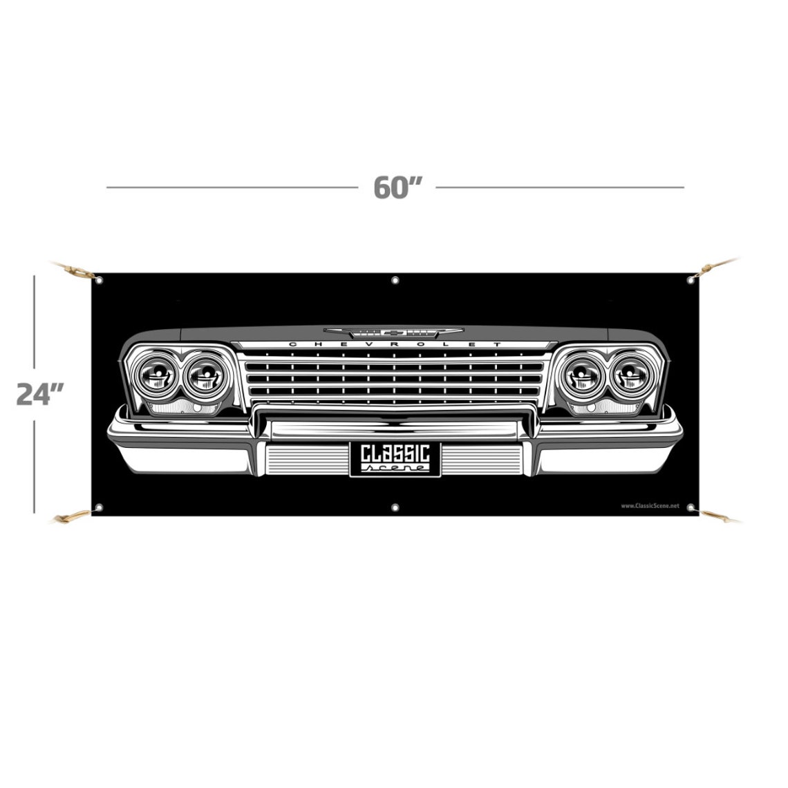1962 Chevy Impala – STRONG QUALITY BANNER – Chevrolet Sign Car Auto Man ...